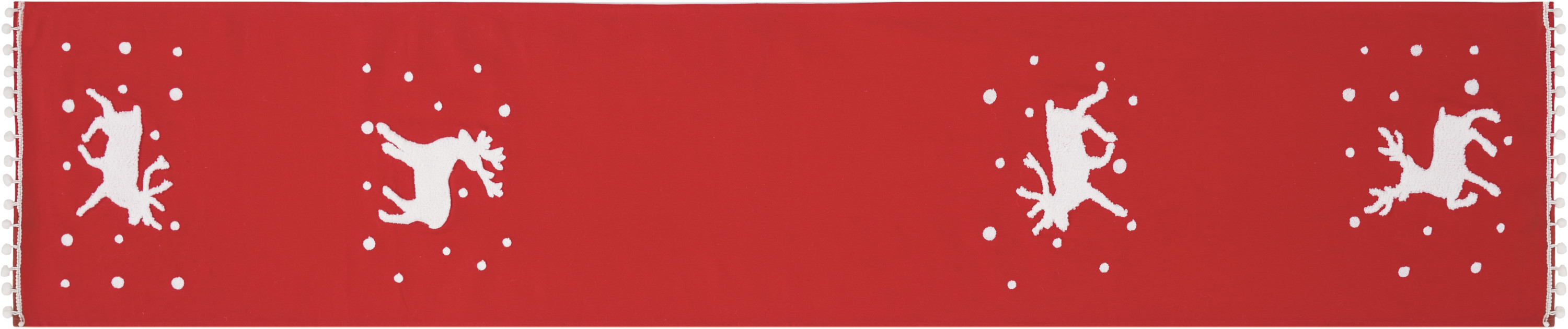 Mina Victory Home For The Holiday Reindeer Runner 17"X72" Red Indoor ...