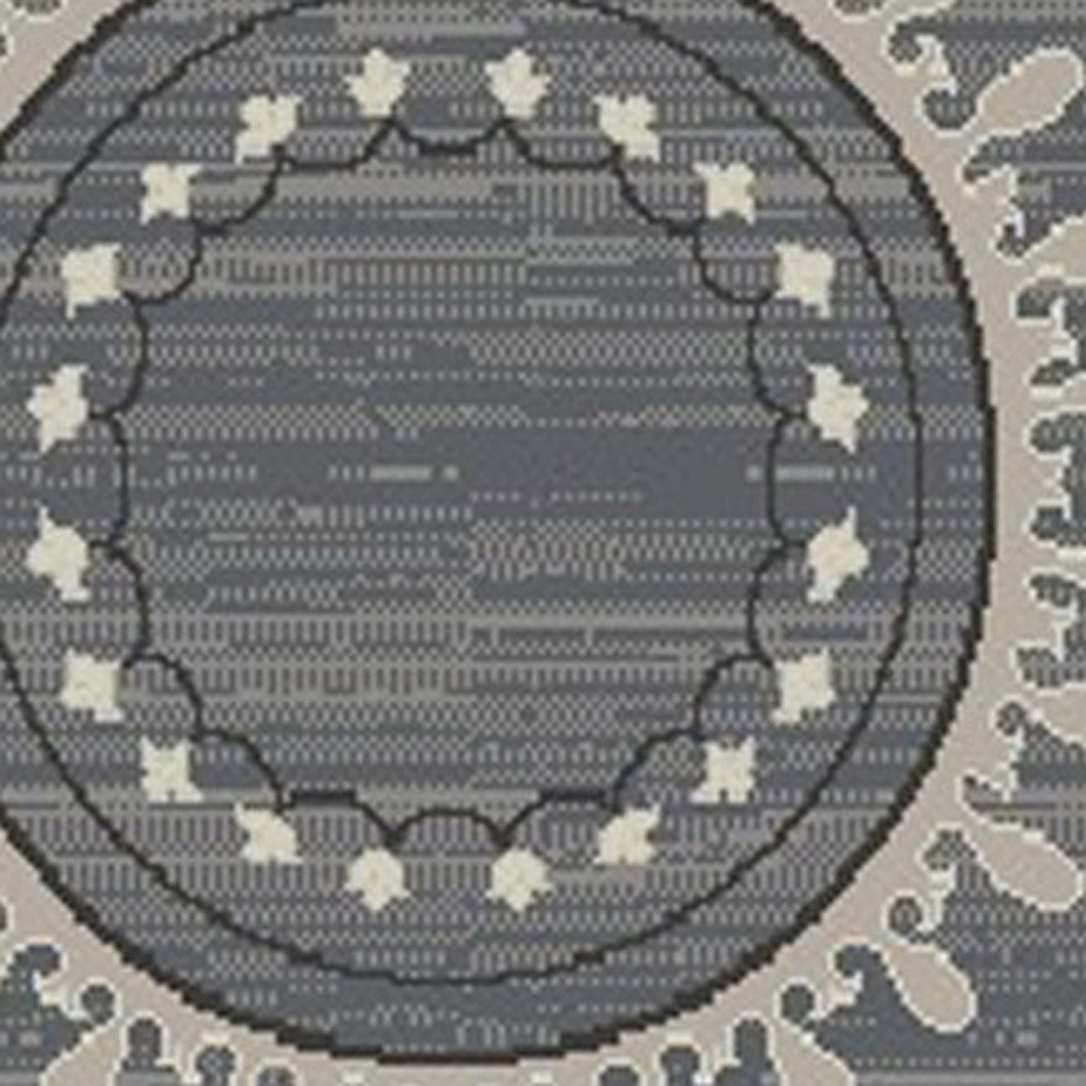 5' X 8' Kaleidescope Gray Transitional Rug